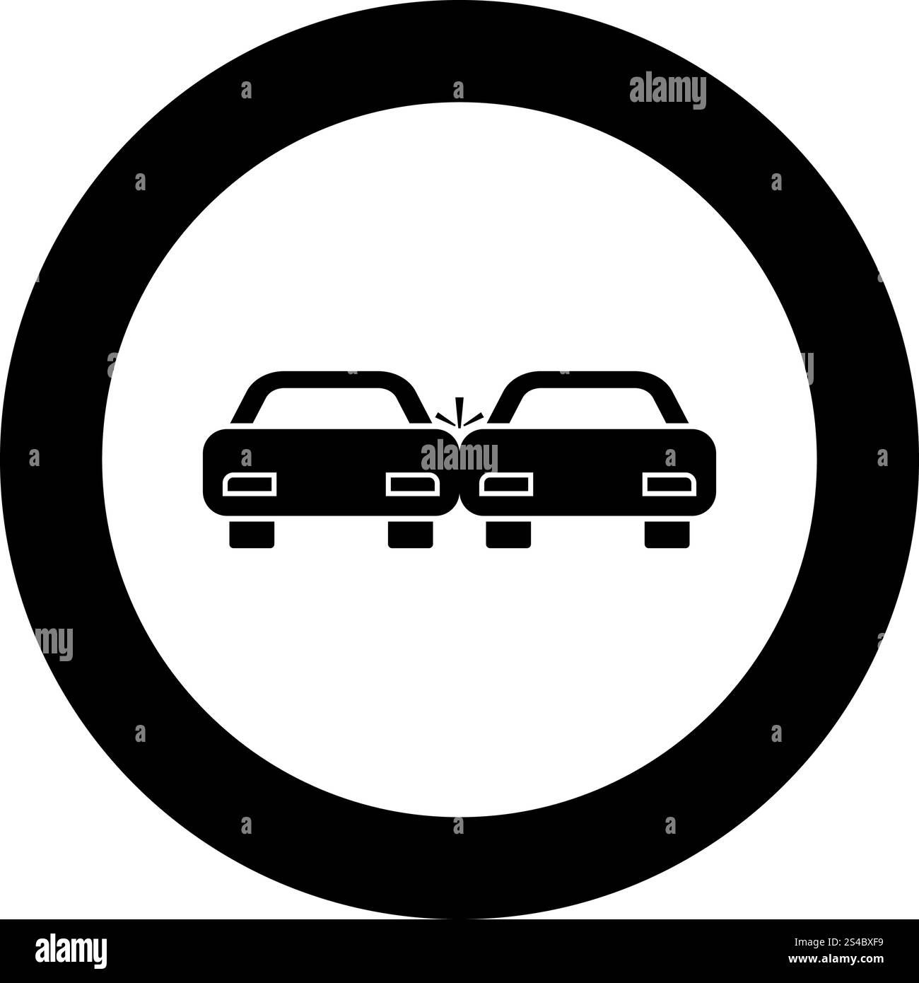 Crashed cars icon black color in circle. Crashed cars icon black color ... Crashed cars icon black color in circle. Crashed cars icon black color ...