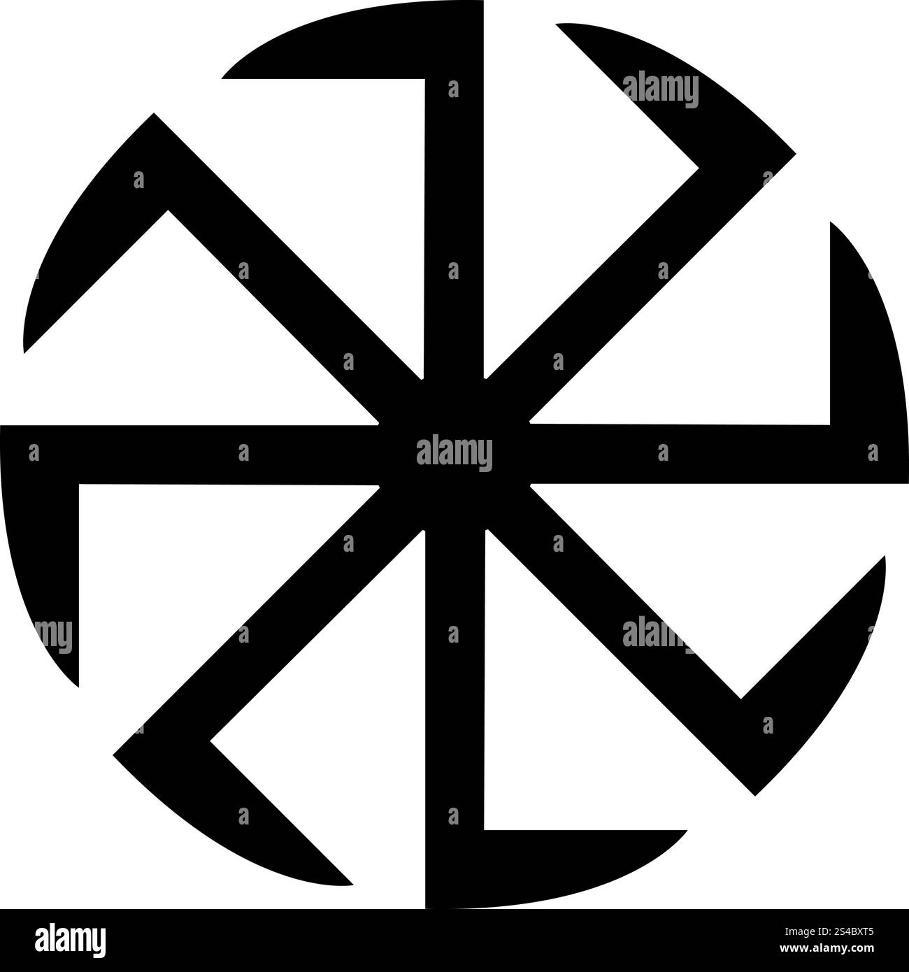 Slavic slavonis symbol Kolovrat sign sun icon black color Stock Vector Image & Art - Alamy