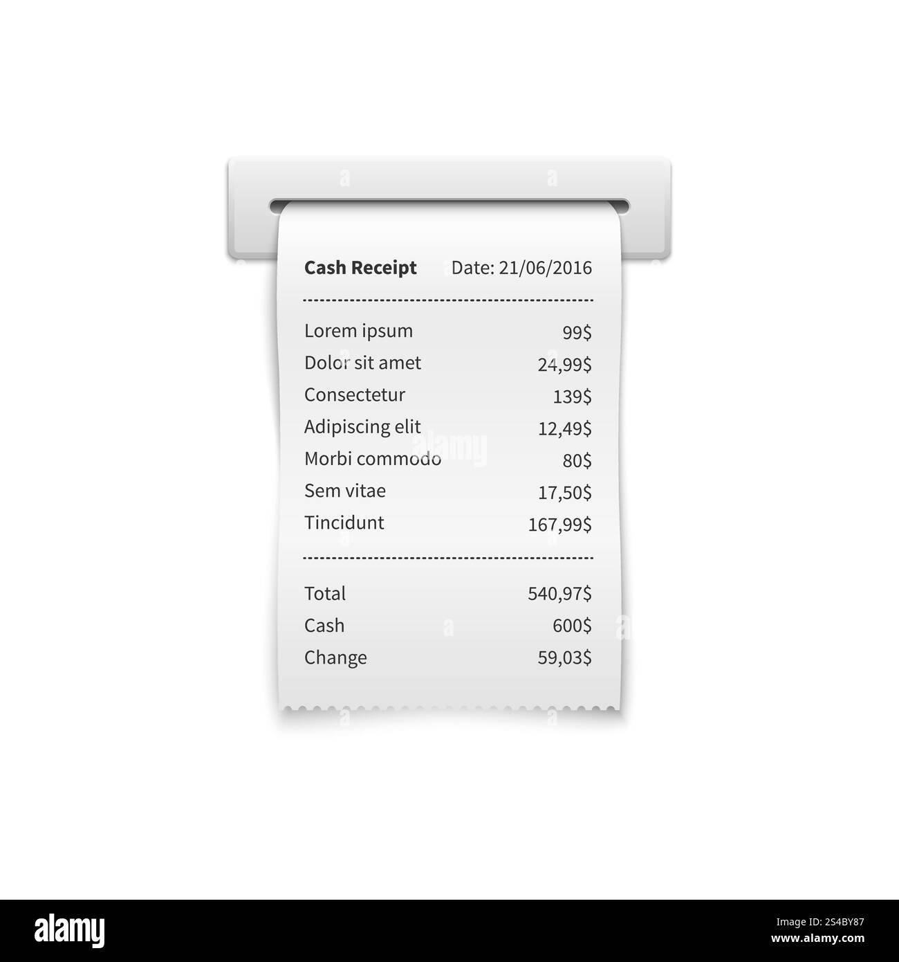 Printed shopping Cut Out Stock Images & Pictures - Alamy