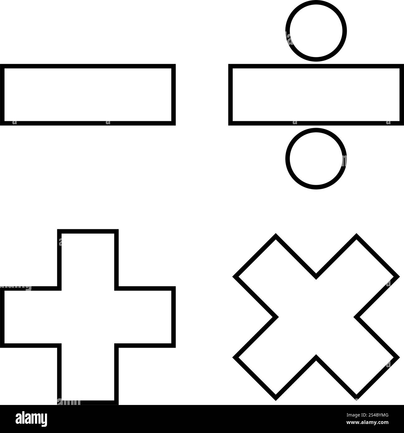 Math signs icon black color vector illustration flat style simple image ...