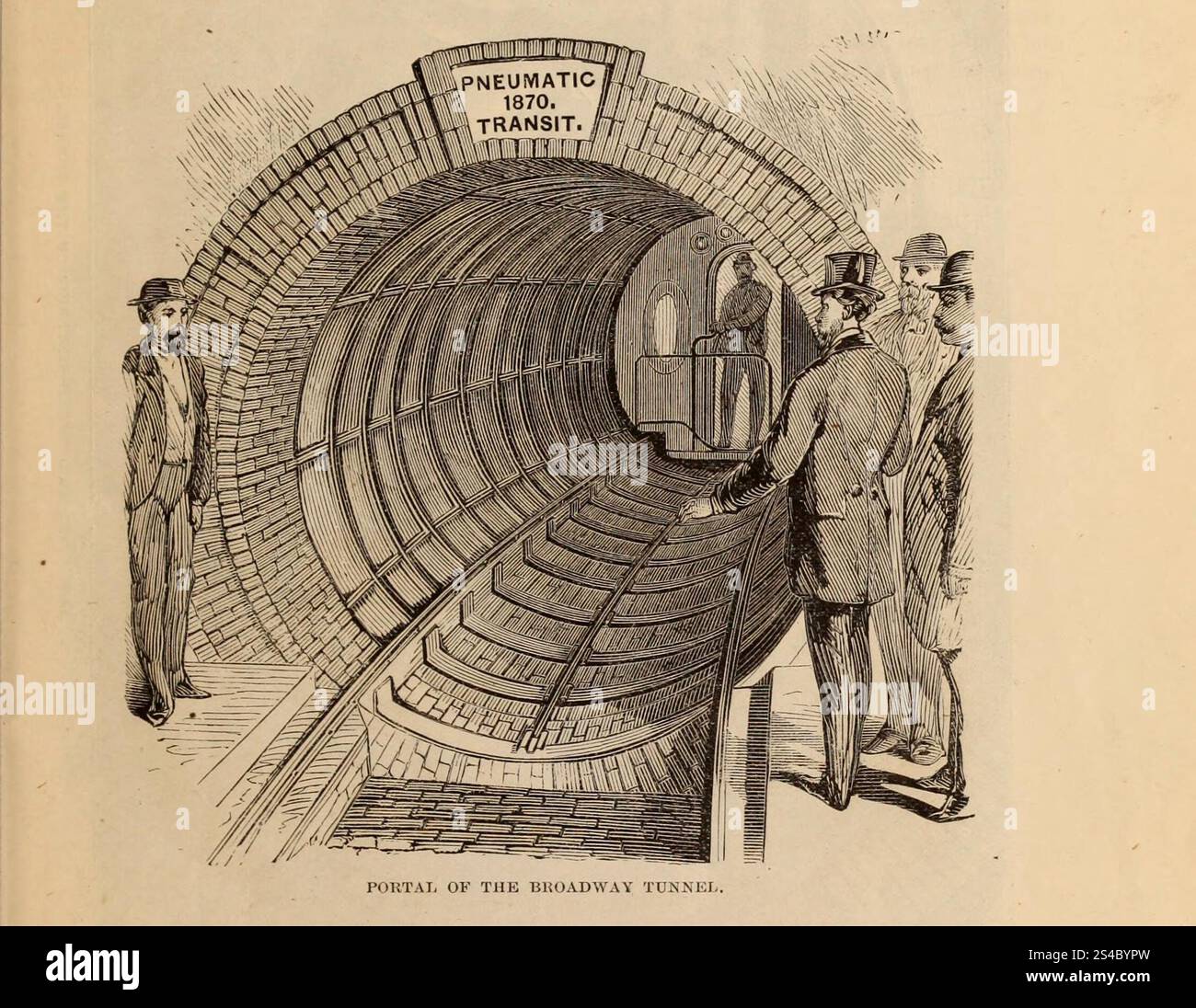 Broadway pneumatic underground railway hi-res stock photography and ...