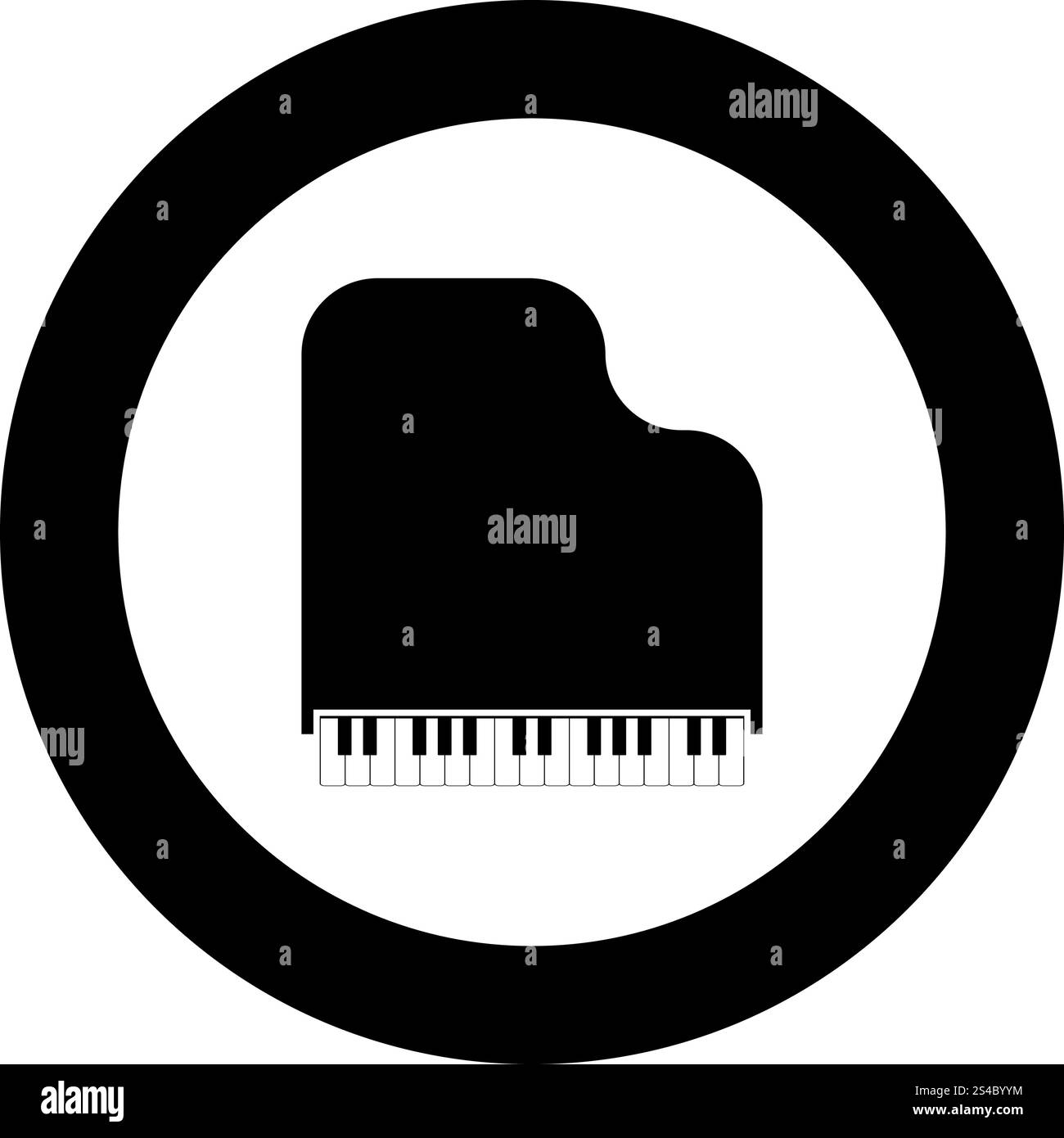Grand piano icon black color vector illustration simple image flat style Stock Vector Image ...