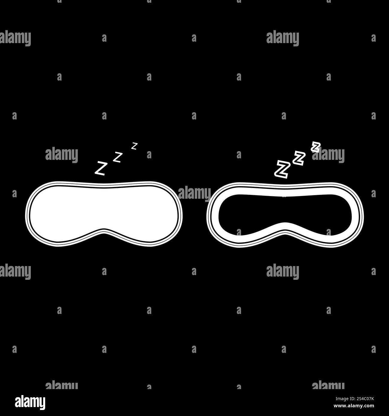 Mask for sleep icon set white color vector illustration flat style simple image Stock Vector ...