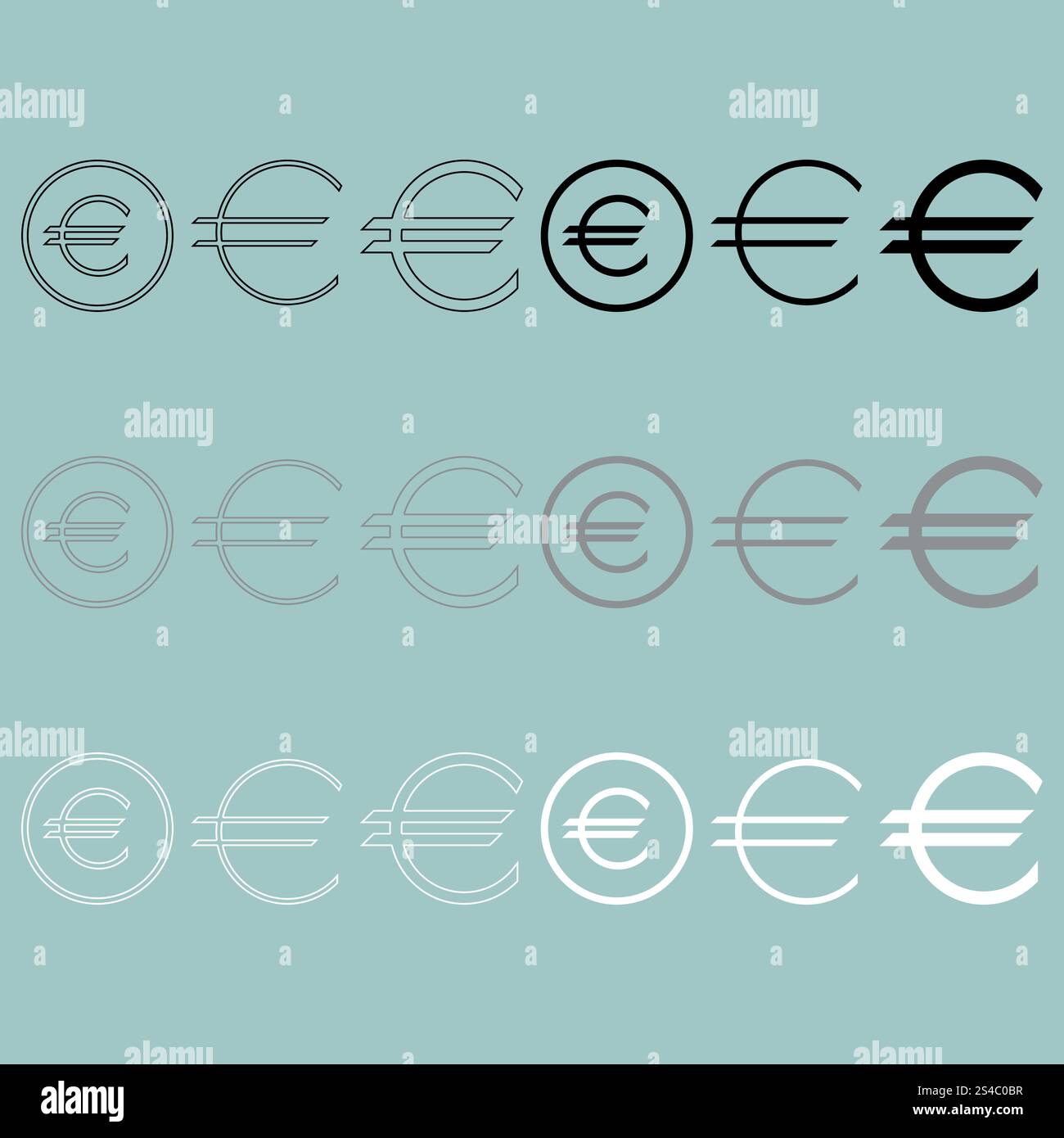 Euro sign simple and in round icon.. Euro sign simple and in round icon ...