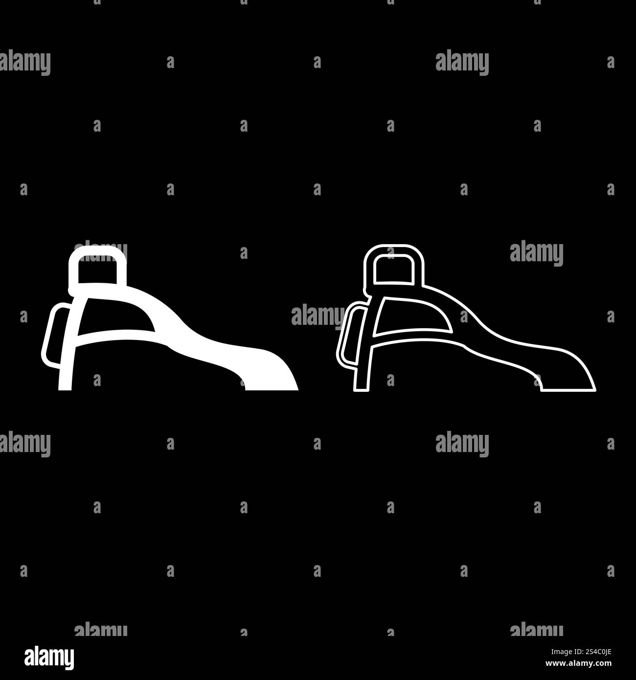 Slide for kids icon set white color vector illustration flat style simple image outline Stock ...