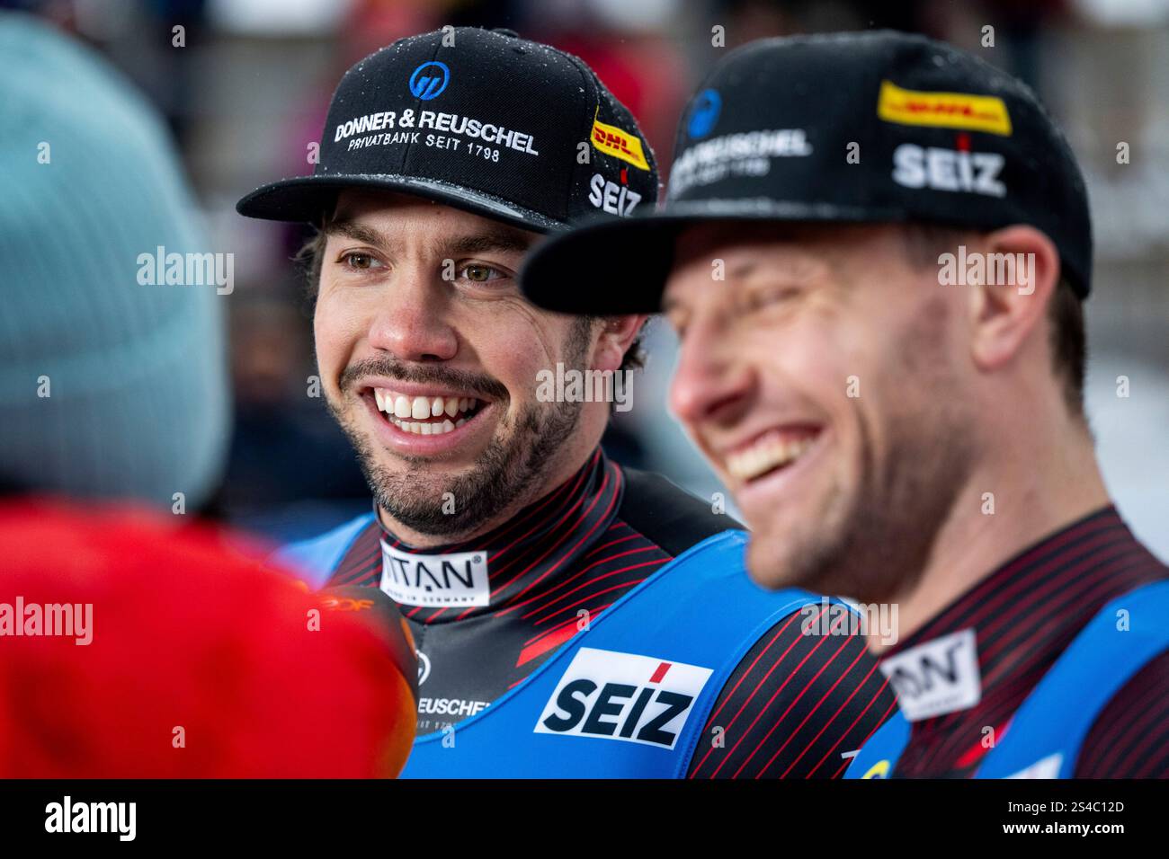 Tobias Wendl, davor Tobias Arlt (Deutschland), GER, FIL Eberspaecher Rodel Weltcup Altenberg ...