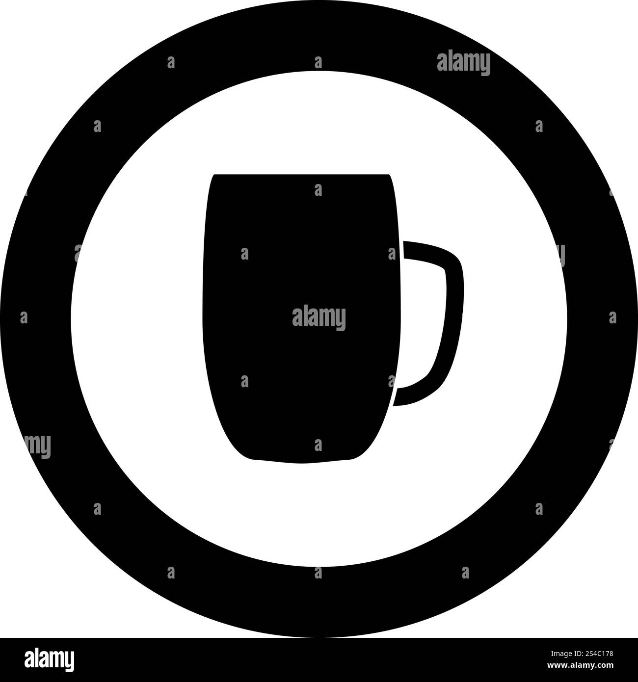 Beer mug icon black color in circle vector illustration isolated Stock ...