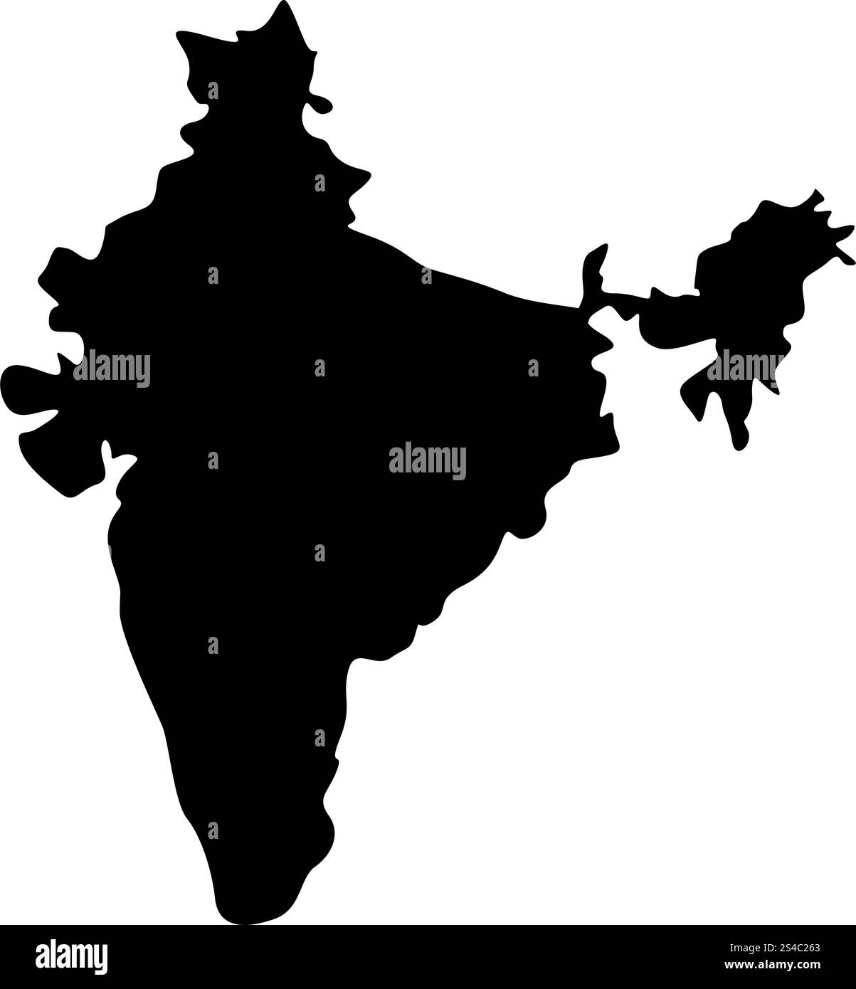 India map Black and White Stock Photos & Images - Alamy