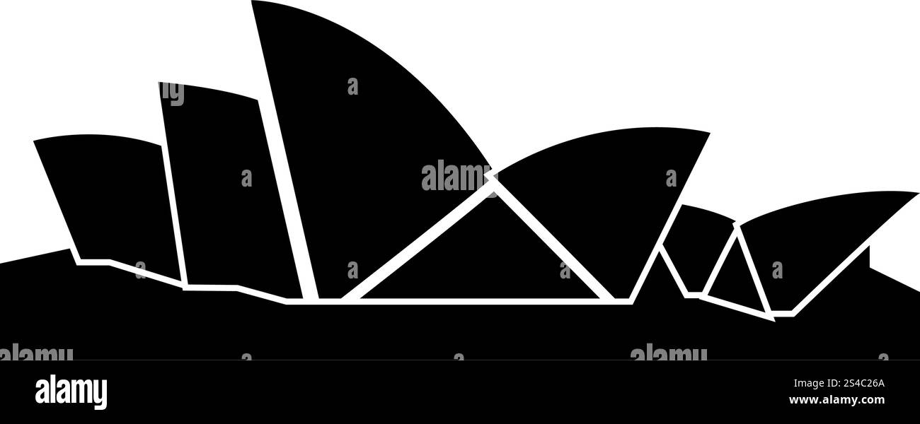 Sydney Opera House icon black color vector illustration flat style ...