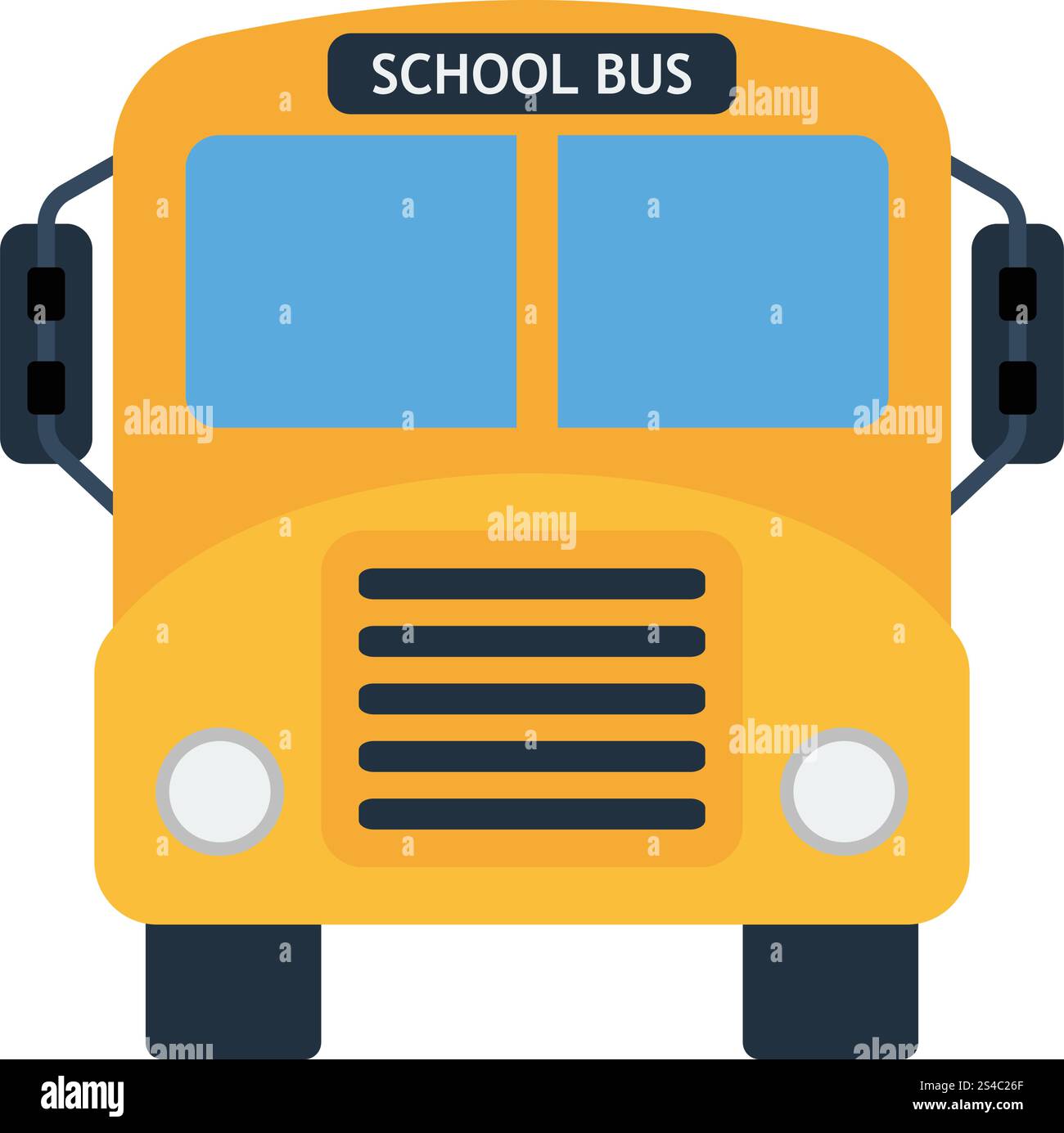 School bus icon. School bus icon. Flat color design. Vector ...