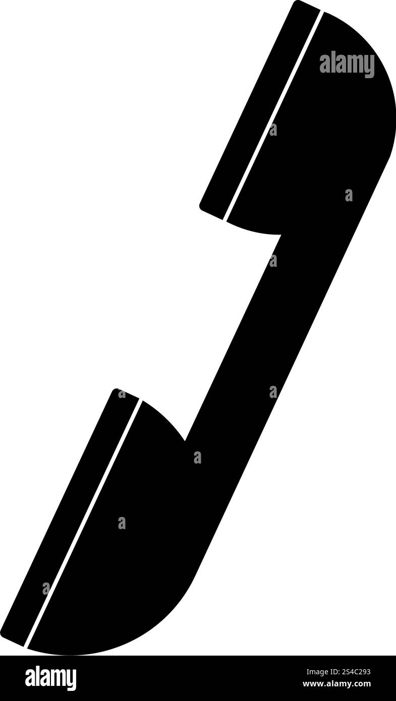 Handset set black and grey color Four items icon black color vector ...