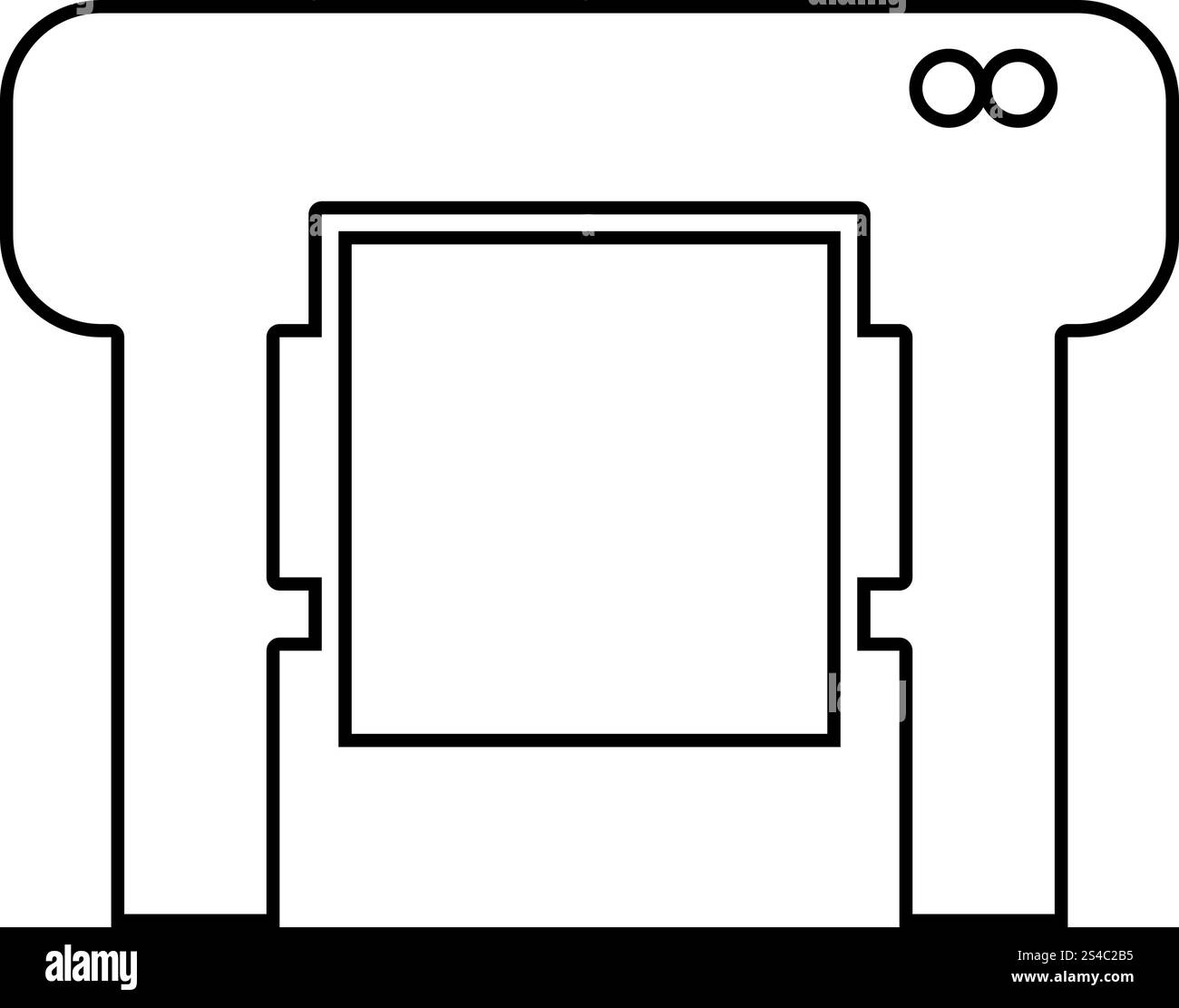 Plotter icon black color vector illustration flat style outline Stock ...