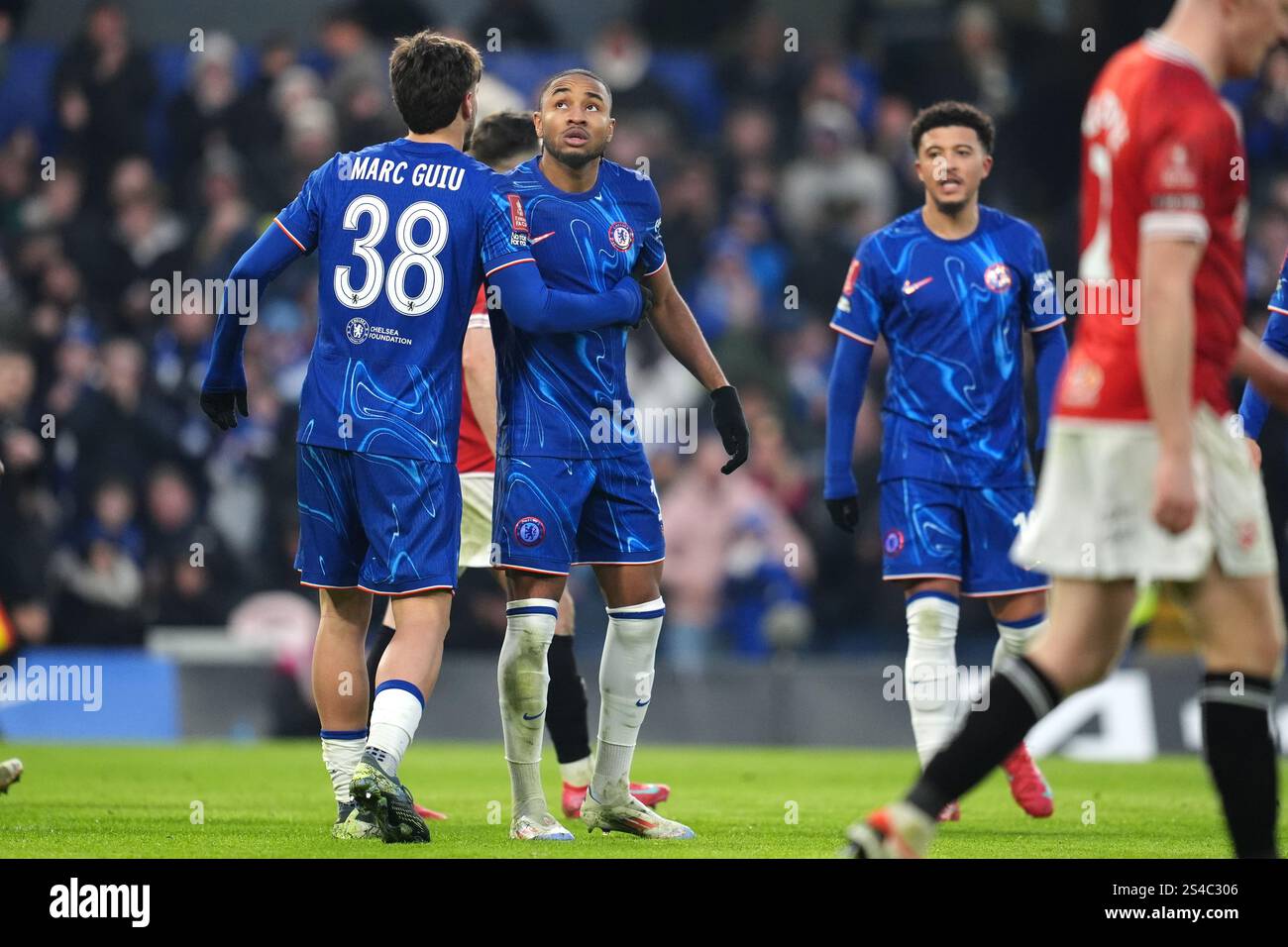 Chelsea's Christopher Nkunku celebrates scoring their side's second ...