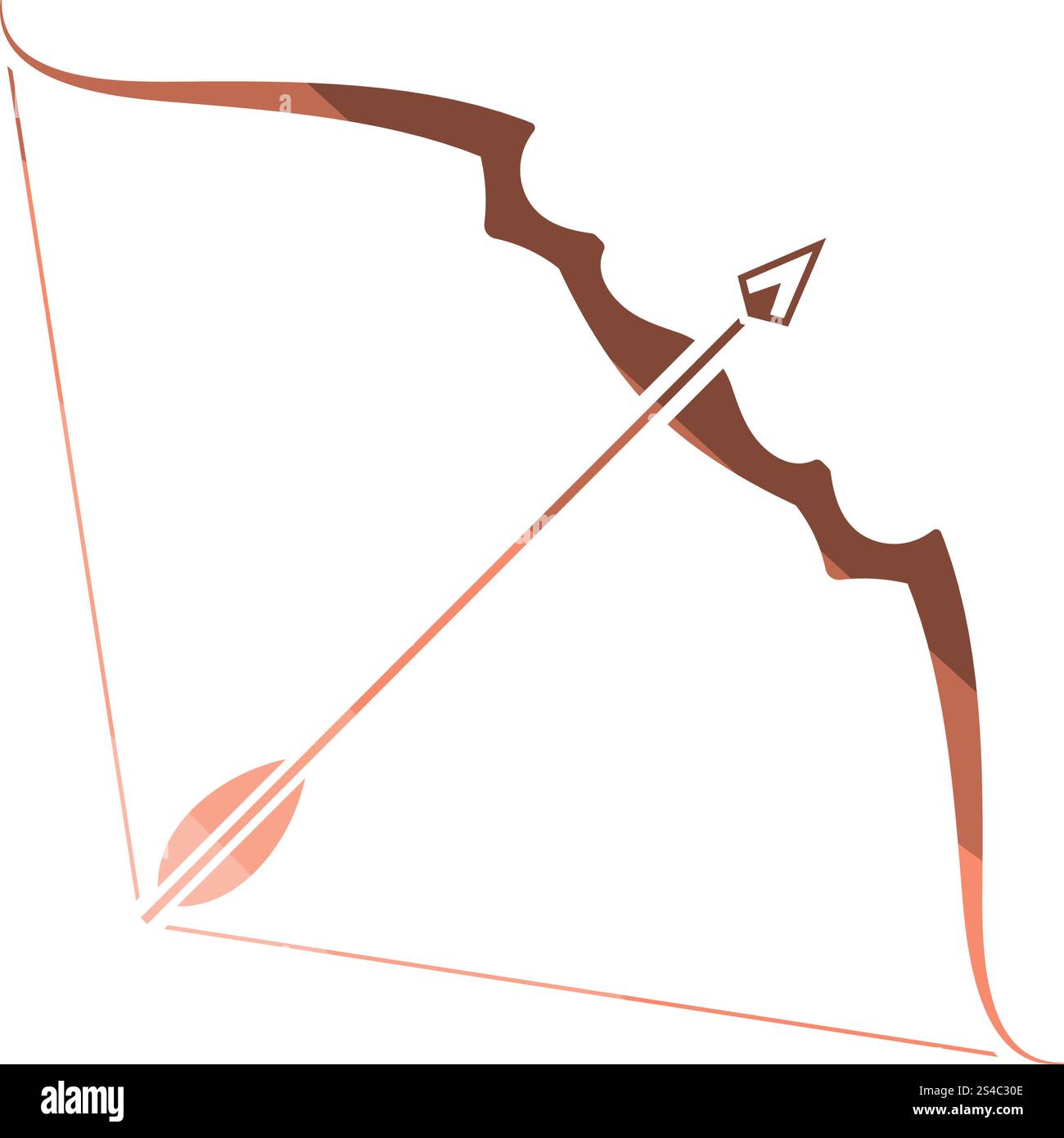 Bow and arrow icon. Bow and arrow icon. Flat color design. Vector ...
