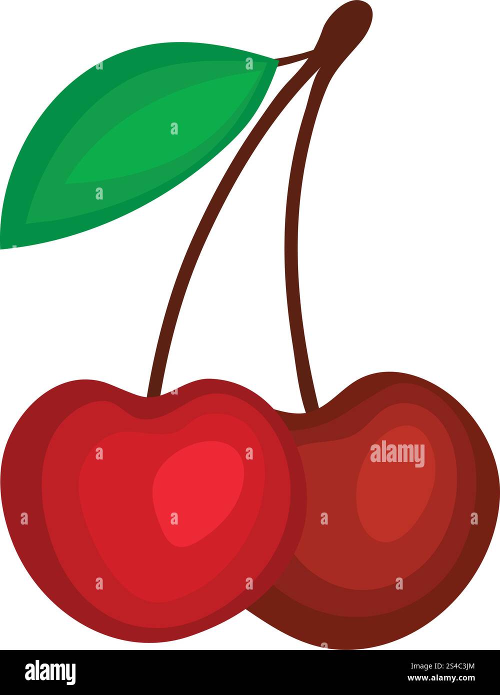 Flat design icon of Cherry in ui colors. Vector illustration Stock ...