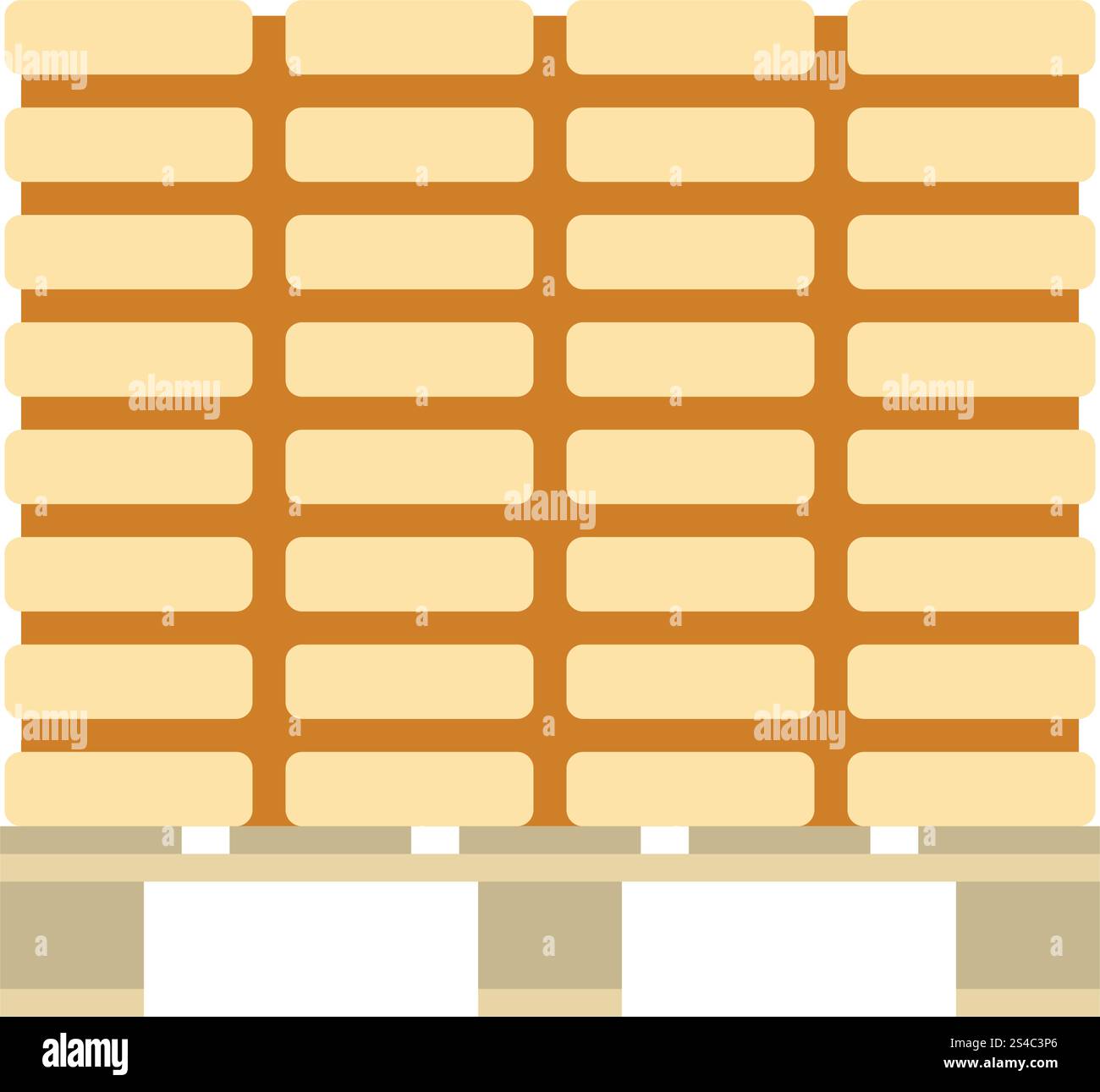 Icon of construction pallet . Flat color design. Vector illustration ...