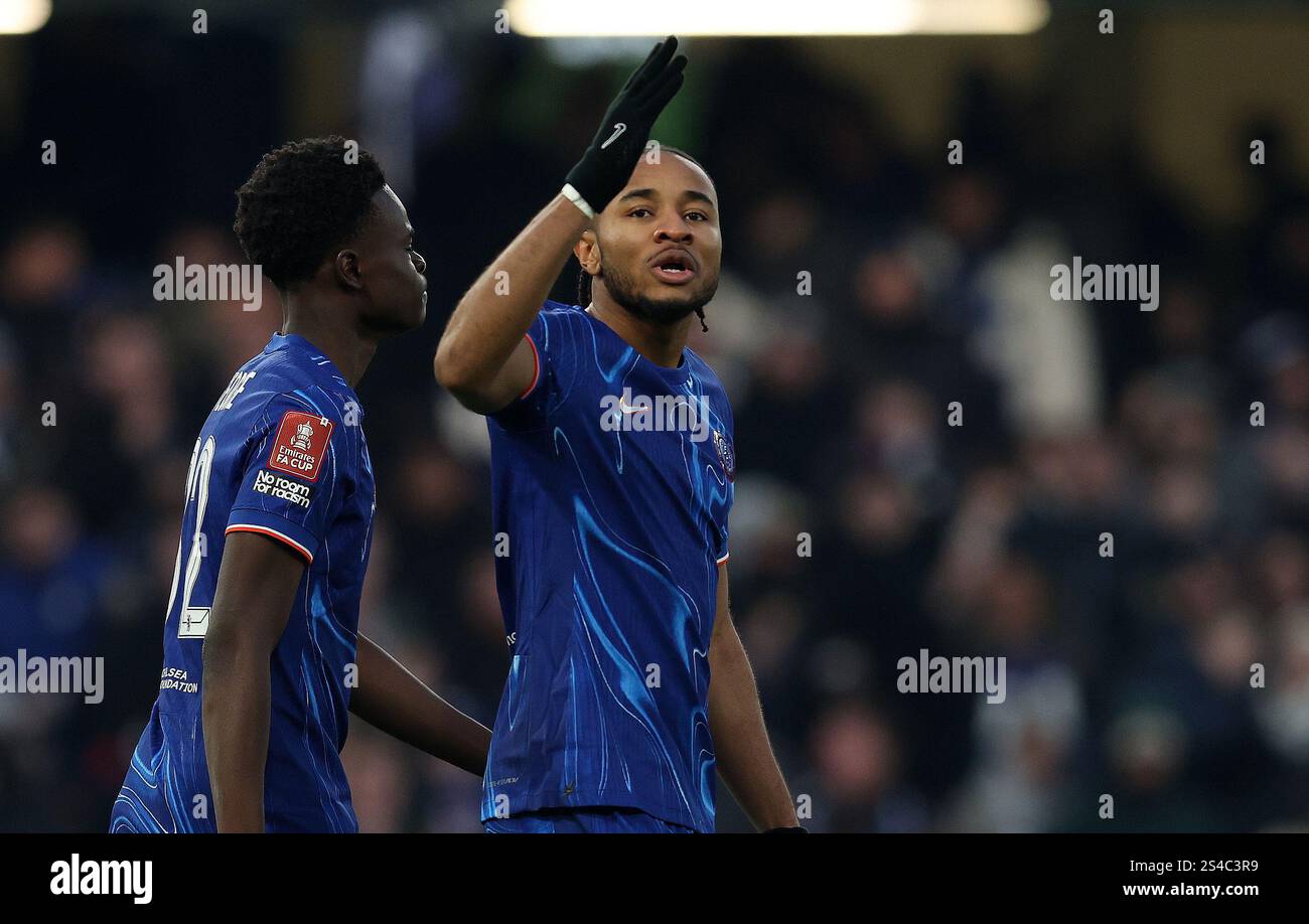 London, England, 11th January 2025. Christopher Nkunku of Chelsea ...