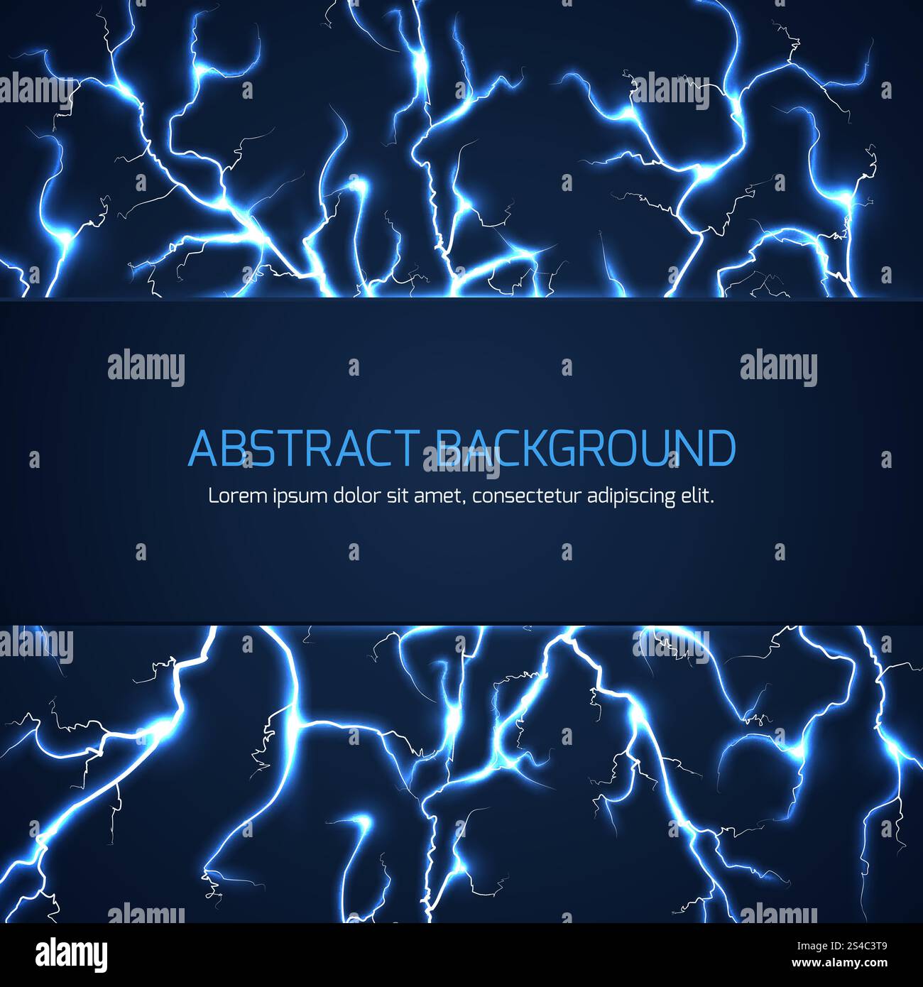 Abstract background with lightnings and text. Scientific sci-fi vector ...