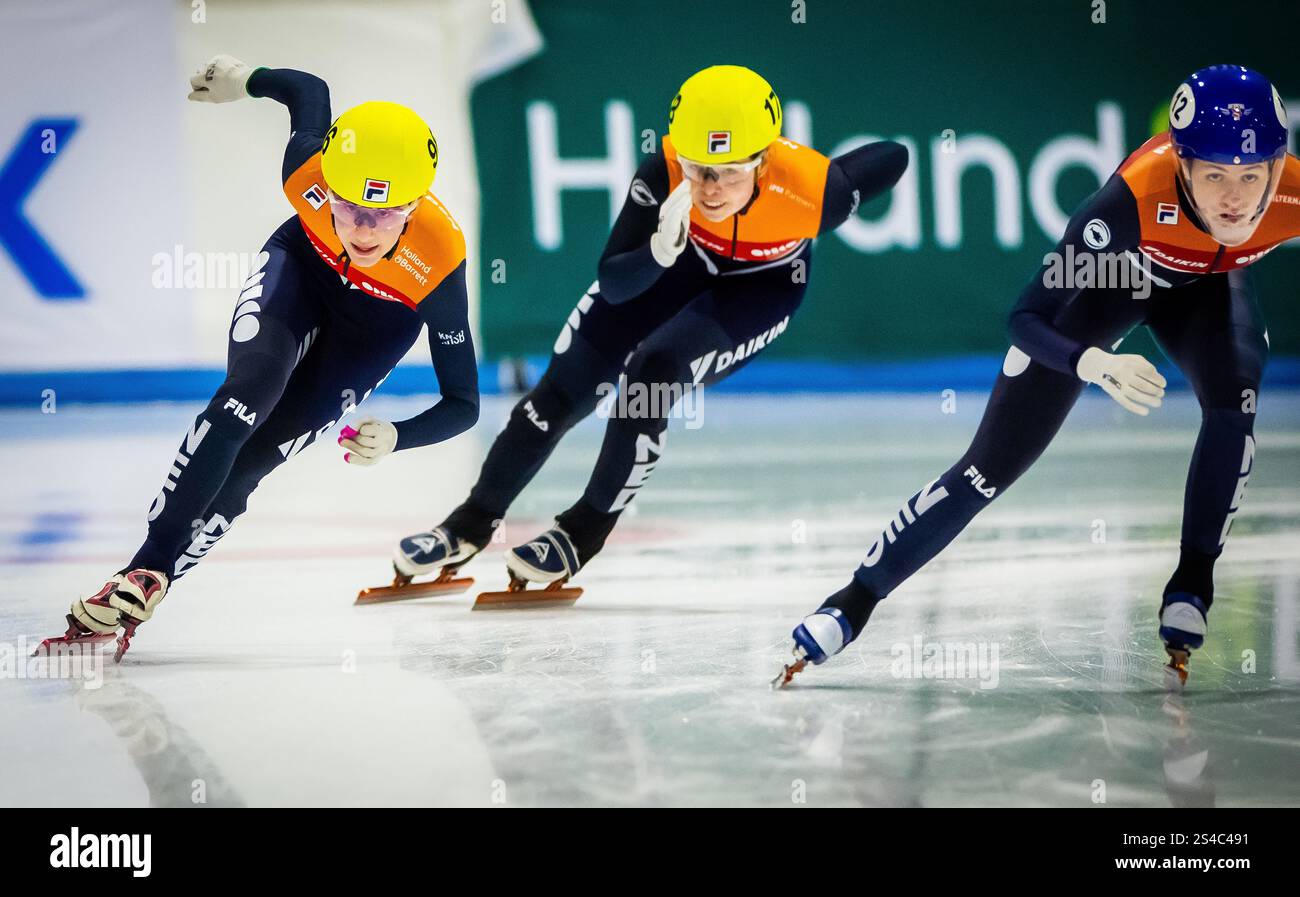 LEEUWARDEN - Zoe Deltrap (l), Diede van Oorschot and Michelle Velzeboer ...