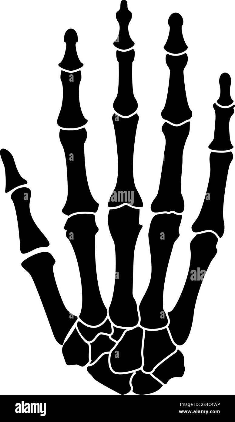 Hand bone icon black color Stock Vector Image & Art - Alamy