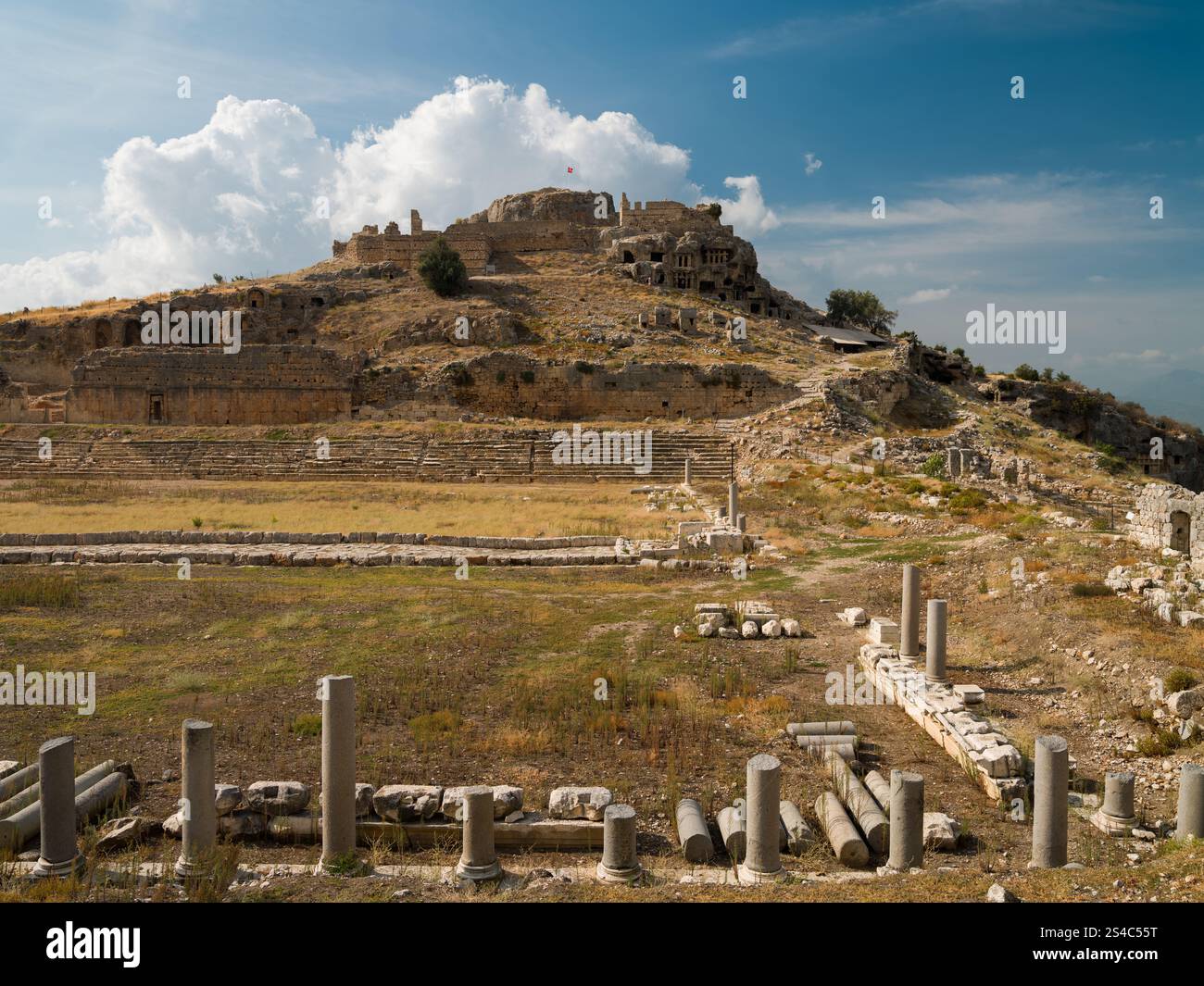 The ruins of the ancient city of Tlos and ancient castle. Travelling to ...