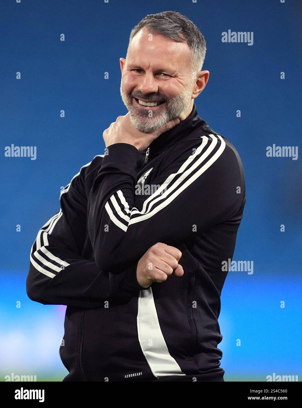 Salford City assistant coach Ryan Giggs ahead of the Emirates FA Cup ...