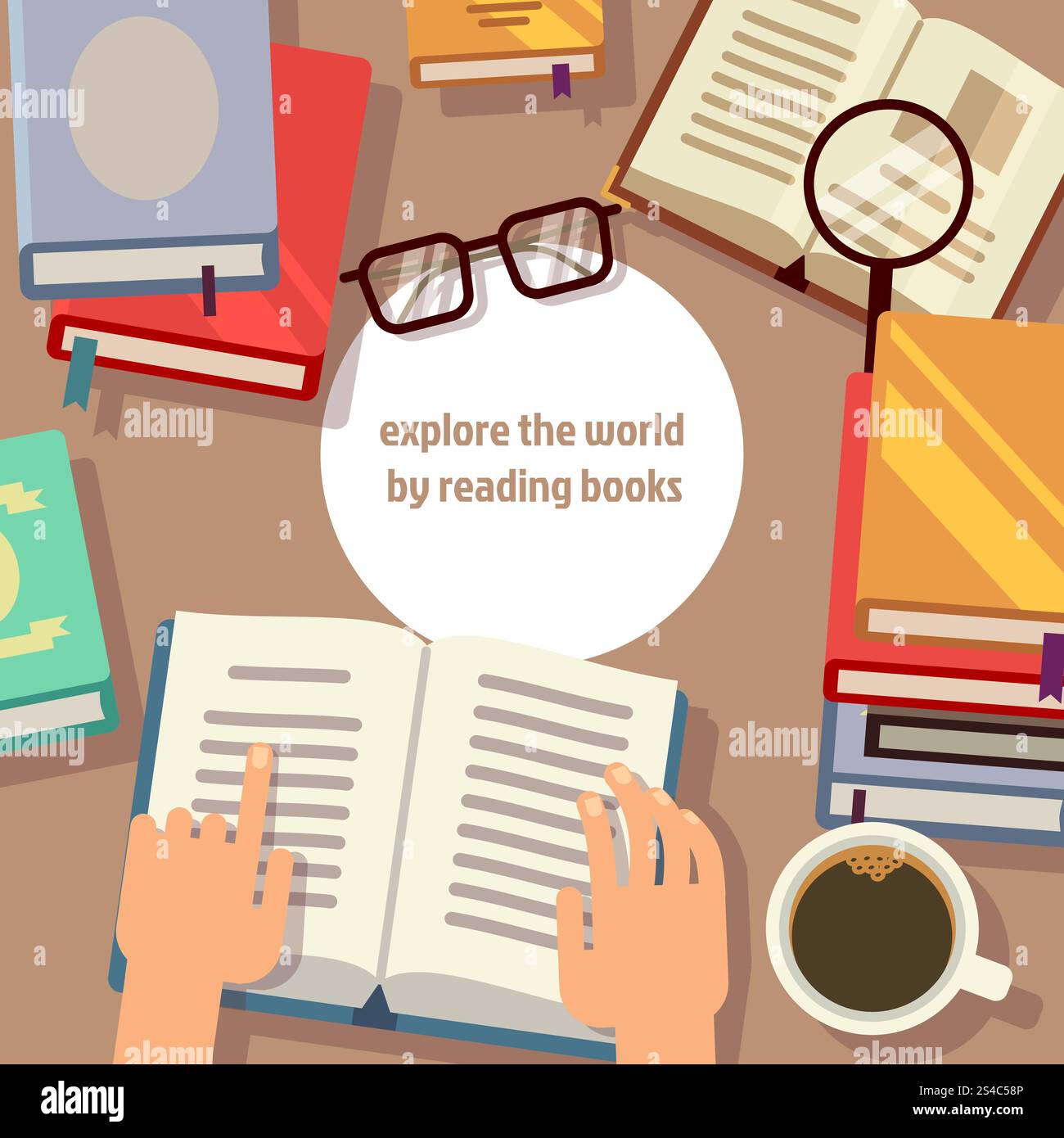 Books reading vector concept. Books reading vector concept. Book for ...