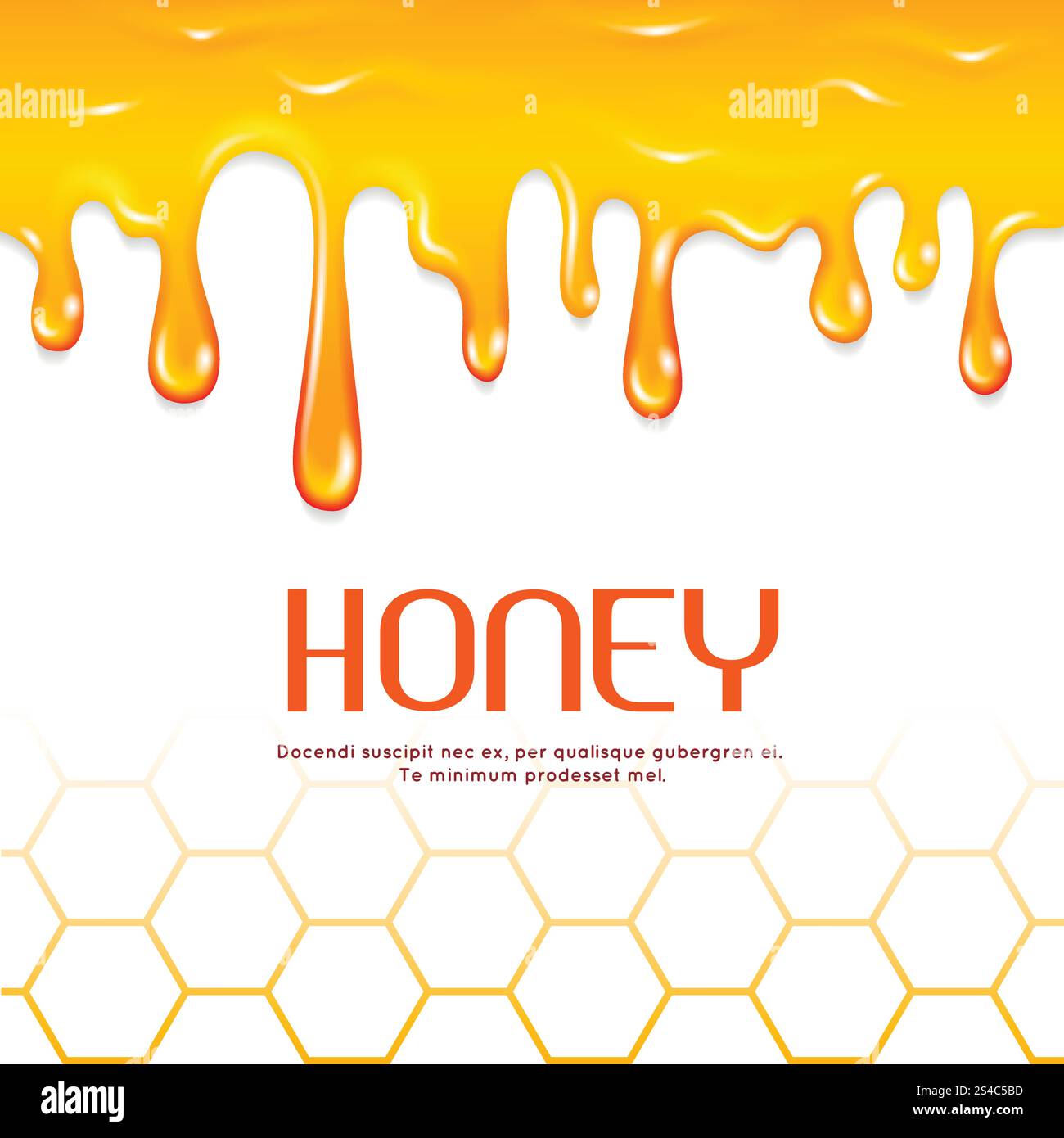 Dripping honey seamless vector border. Dripping honey seamless vector ...
