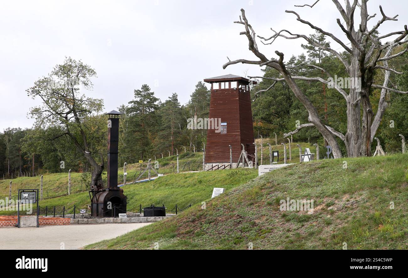 Rogoznica, Poland. 16th Oct, 2023. A view of the field crematorium and ...