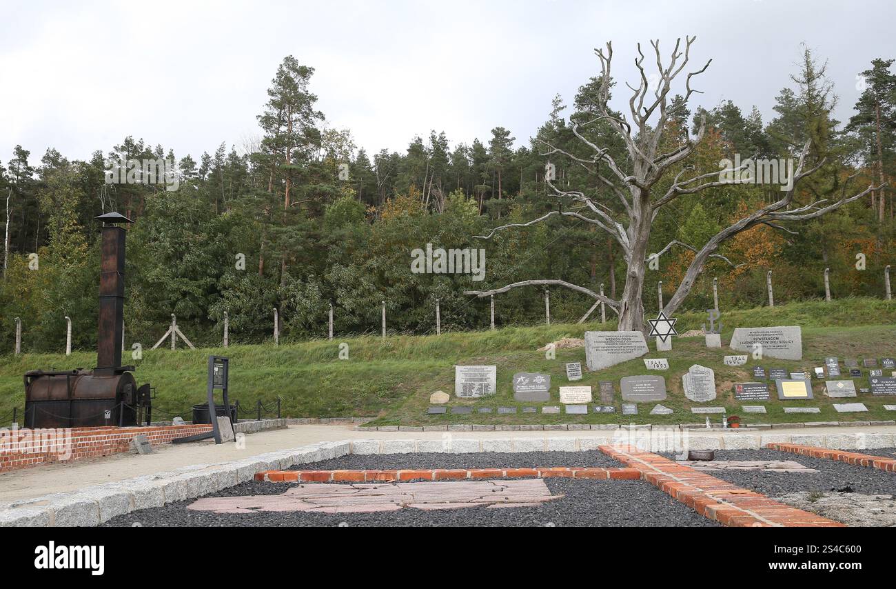 Rogoznica, Poland. 16th Oct, 2023. A view of the field crematorium and ...