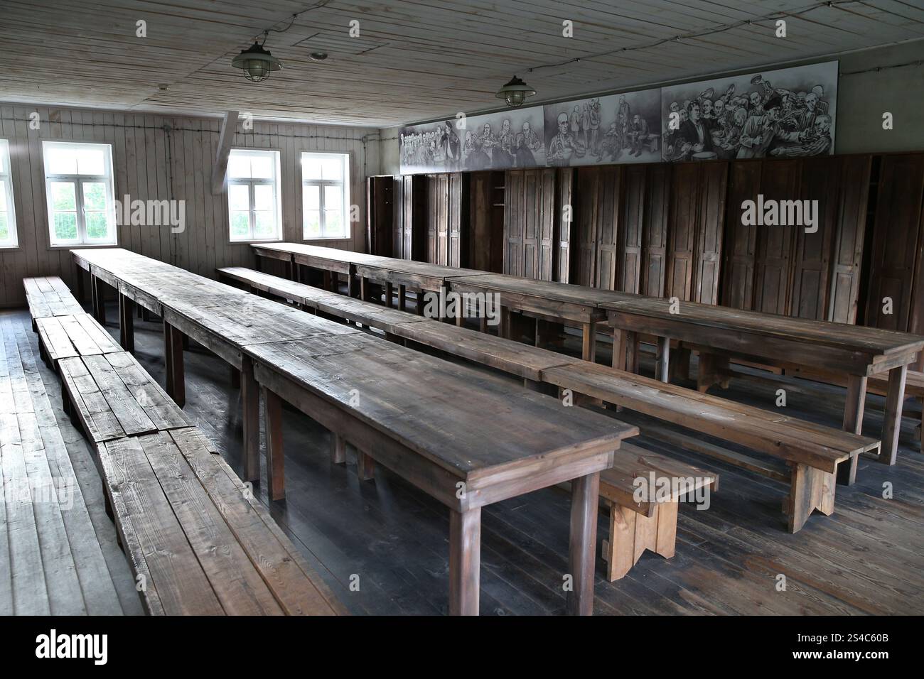 Rogoznica, Poland. 16th Oct, 2023. View of the interior of the barrack ...