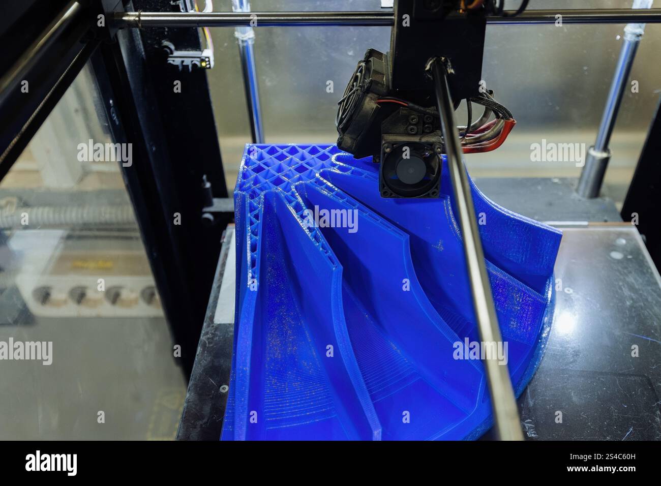 3D printing process of plastic machine part Stock Photo - Alamy