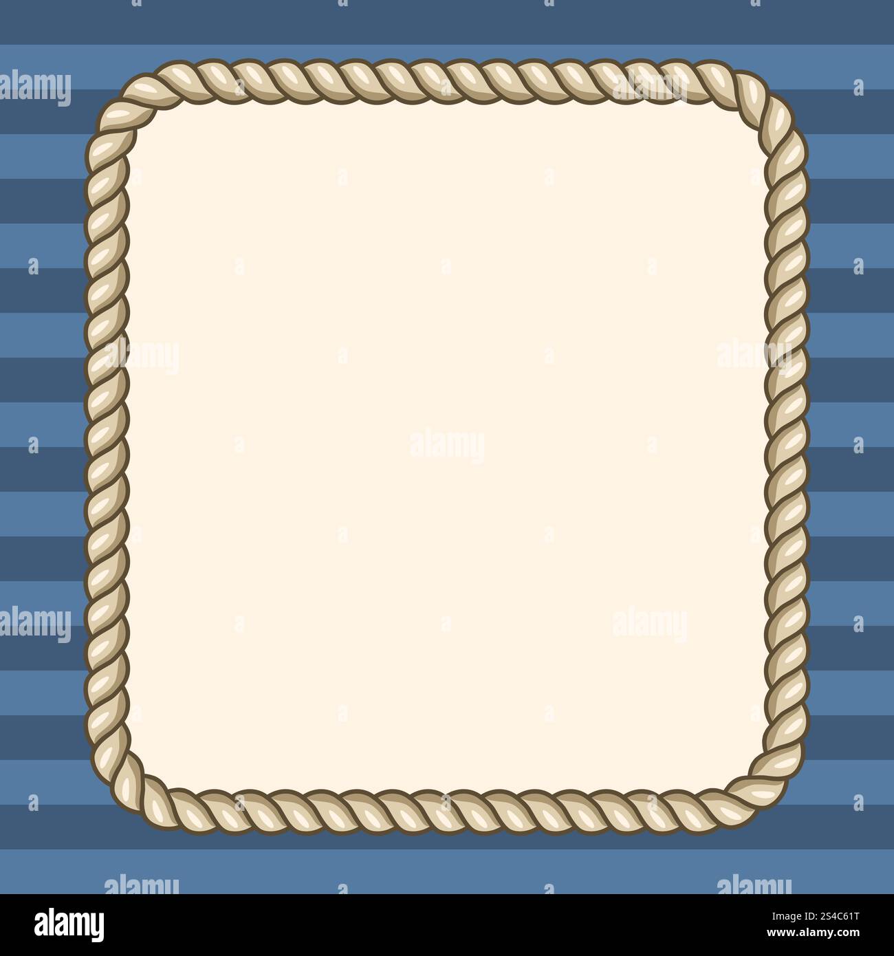 Rope frame over striped background. Rope frame over striped background ...