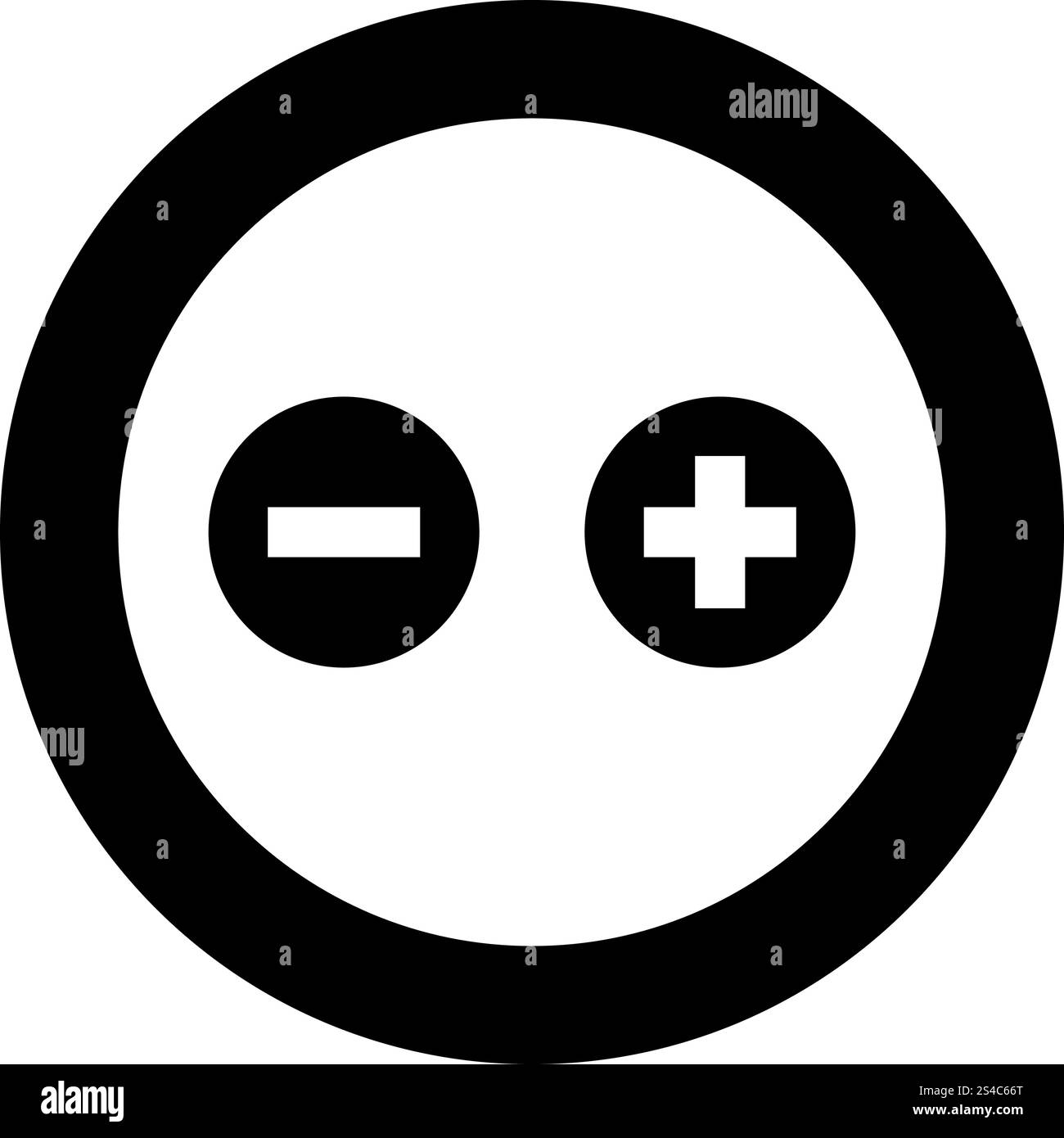 Add sign and delete sign icon black color in circle or round vector ...