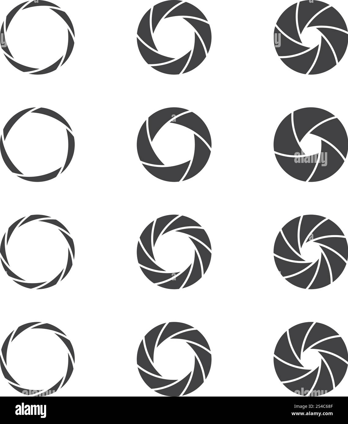 Camera shutter photographer logo icons vector set. Camera shutter ...