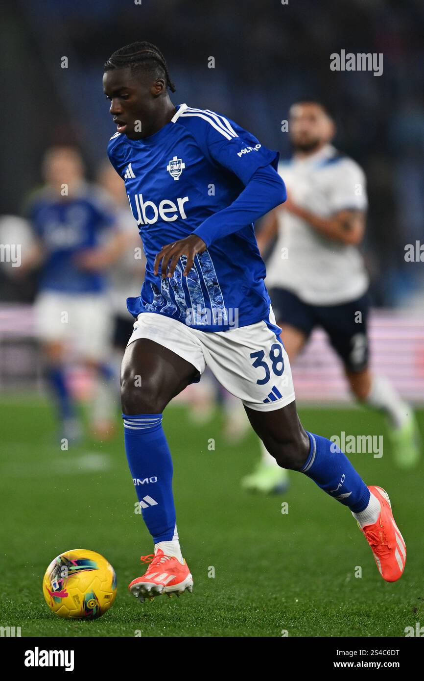 Assane Diao of Como 1907 in action during the 20th day of the Serie A ...