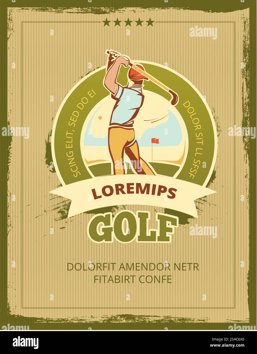 Vintage golf tournament vector poster. Vintage golf tournament vector ...