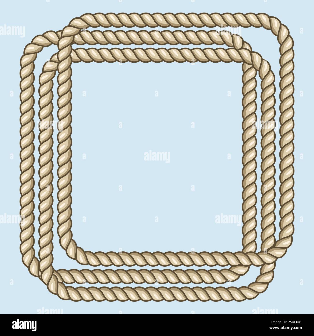 Square nautical brown ropes frame. Square nautical brown ropes frame ...