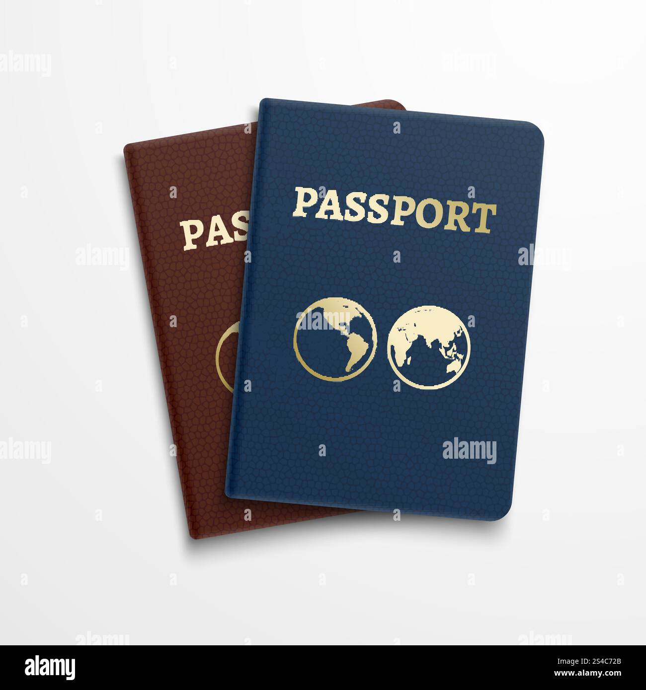 Passports international identification document. Vector travelling ...