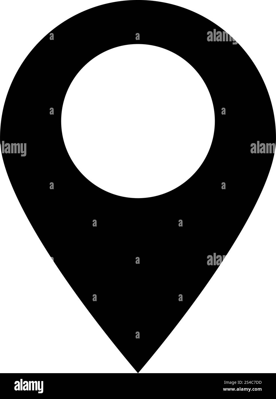 Location icon full fill vector illustration icon black color vector ...