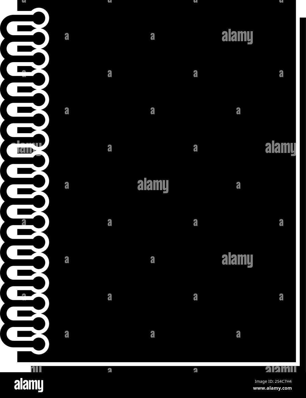 Notebook with spring icon black color vector illustration flat style ...