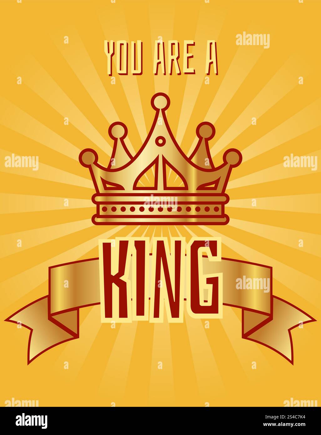 You are a king greeting card. You are a king greeting card with crown ...