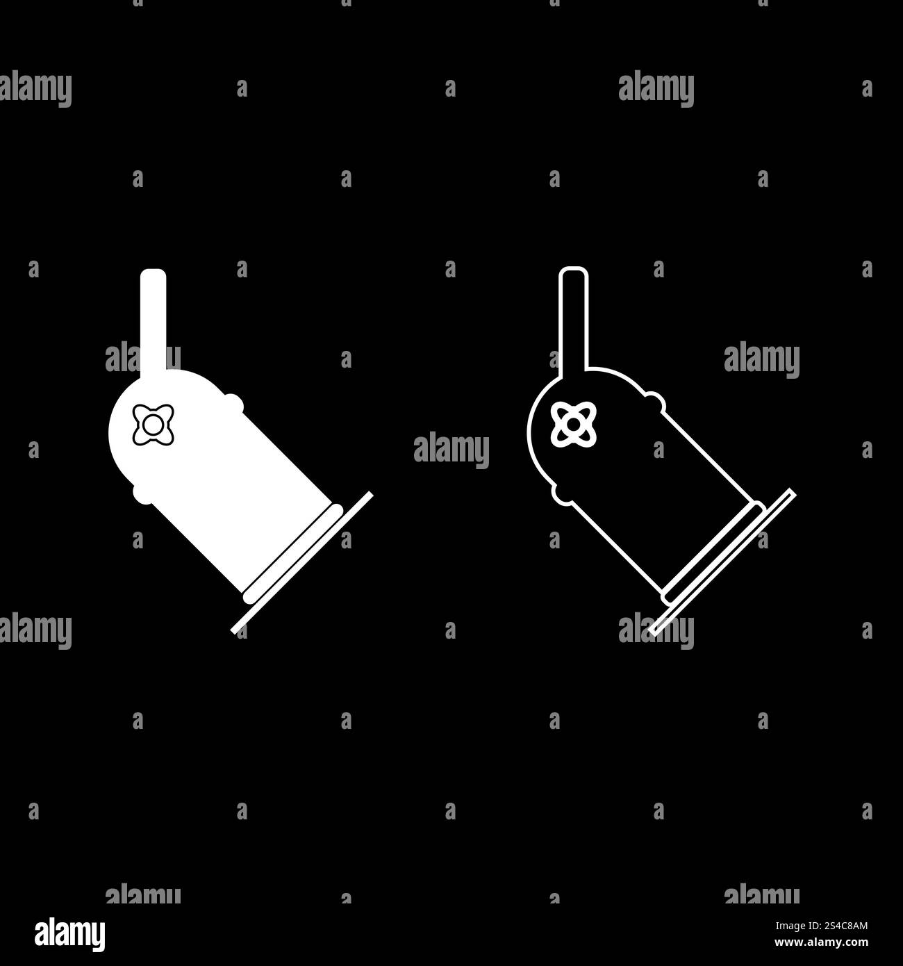 Light projector icon set white color vector illustration flat style ...