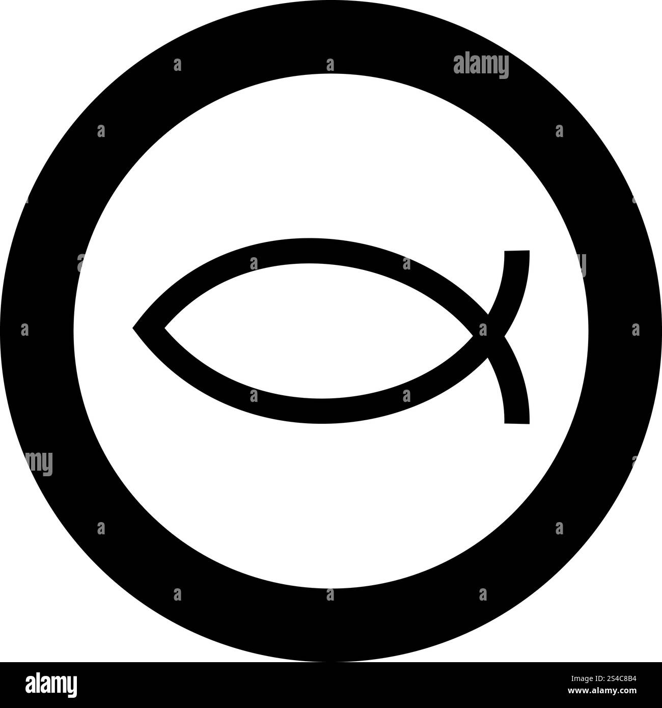Symbol fish icon black color vector illustration simple image flat ...