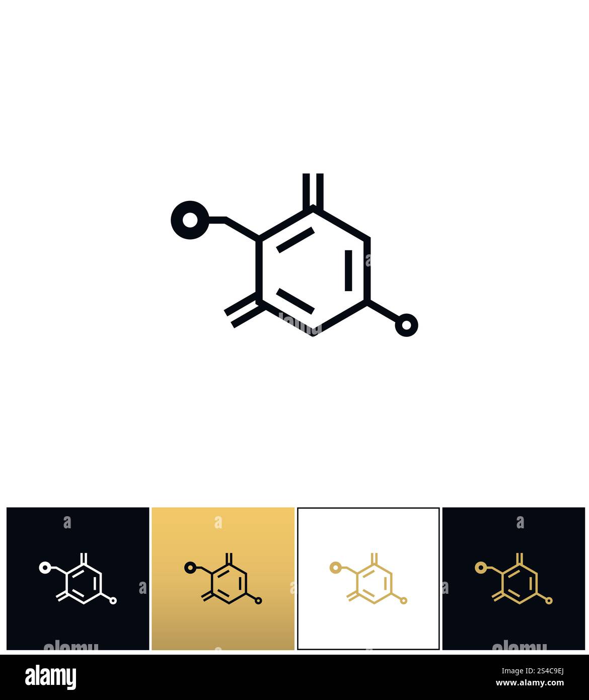 Chemical formula structure vector icon. Chemical formula structure ...