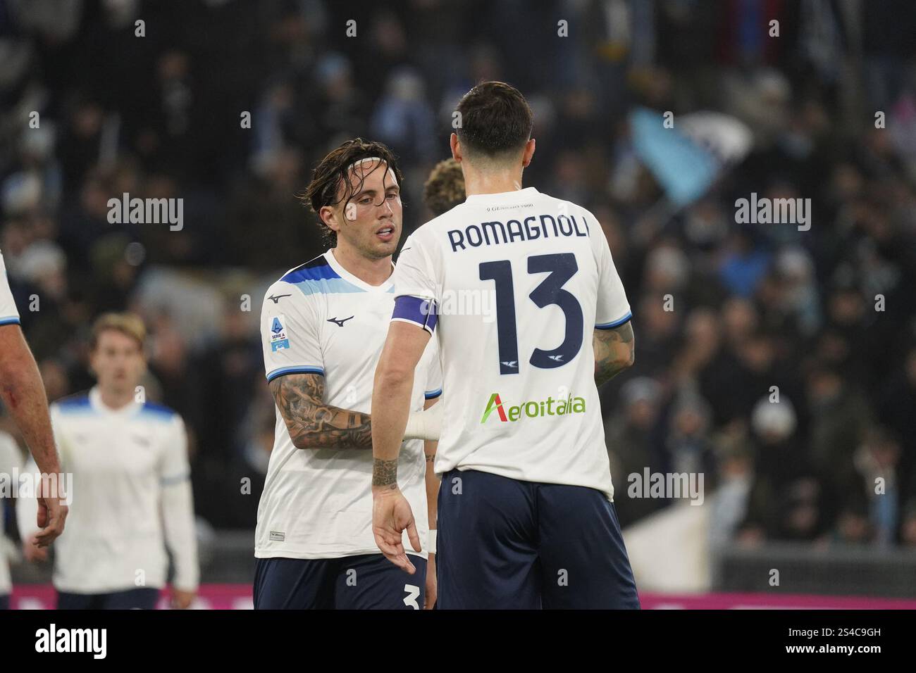 Rome, Italy. 10th Jan, 2025. Luca Pellegrini and Alessio Romagnoli during 20th day of the Serie ...