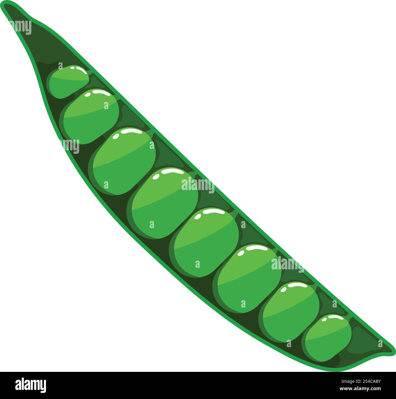 Pea icon. Flat color design. Vector illustration Stock Vector Image ...