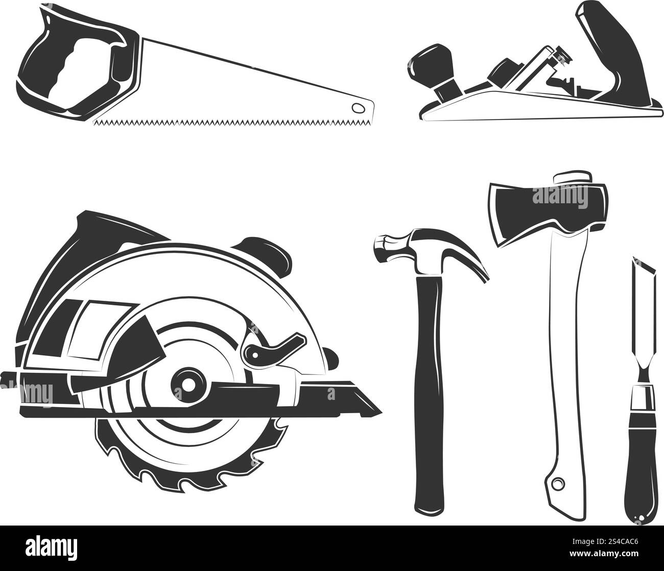 Vector elements for carpentry labels, logos, badges and emblems. Vector ...