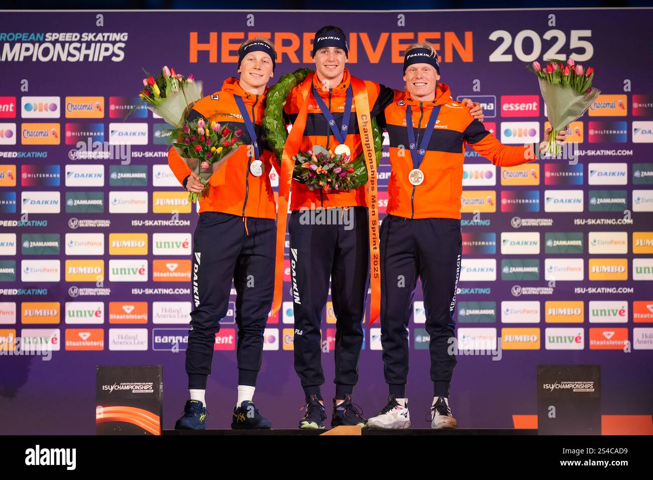 HEERENVEEN, NETHERLANDS - JANUARY 11: Merijn Scheperkamp, Jenning de ...