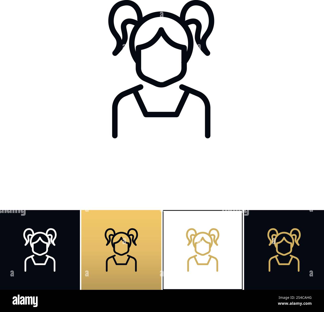 Teenage girl vector icon. Teenage girl vector icon. Teenage girl ...
